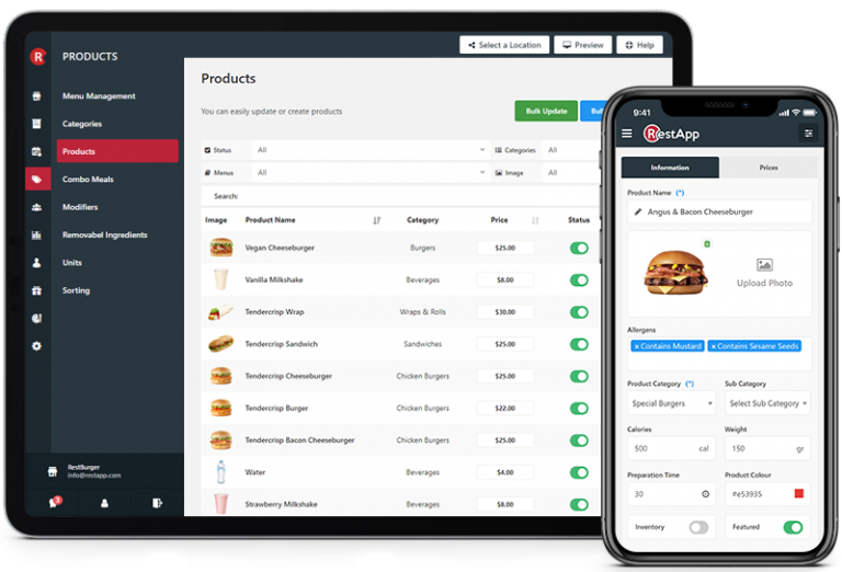 Online Ordering System for Restaurants and All Businesses - RestApp